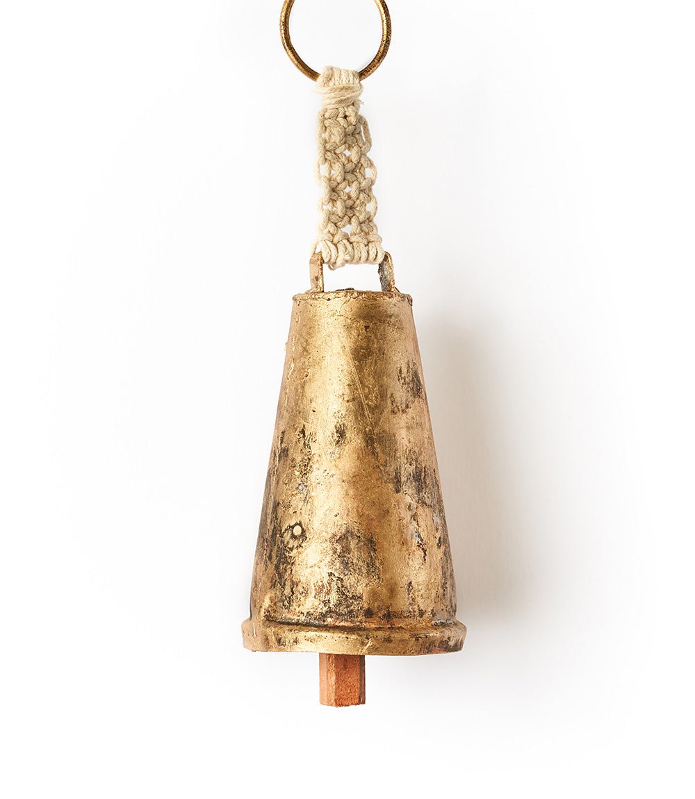 Macrame Medium Wind Chime - Rustic Cow Bell | Flourish Planet