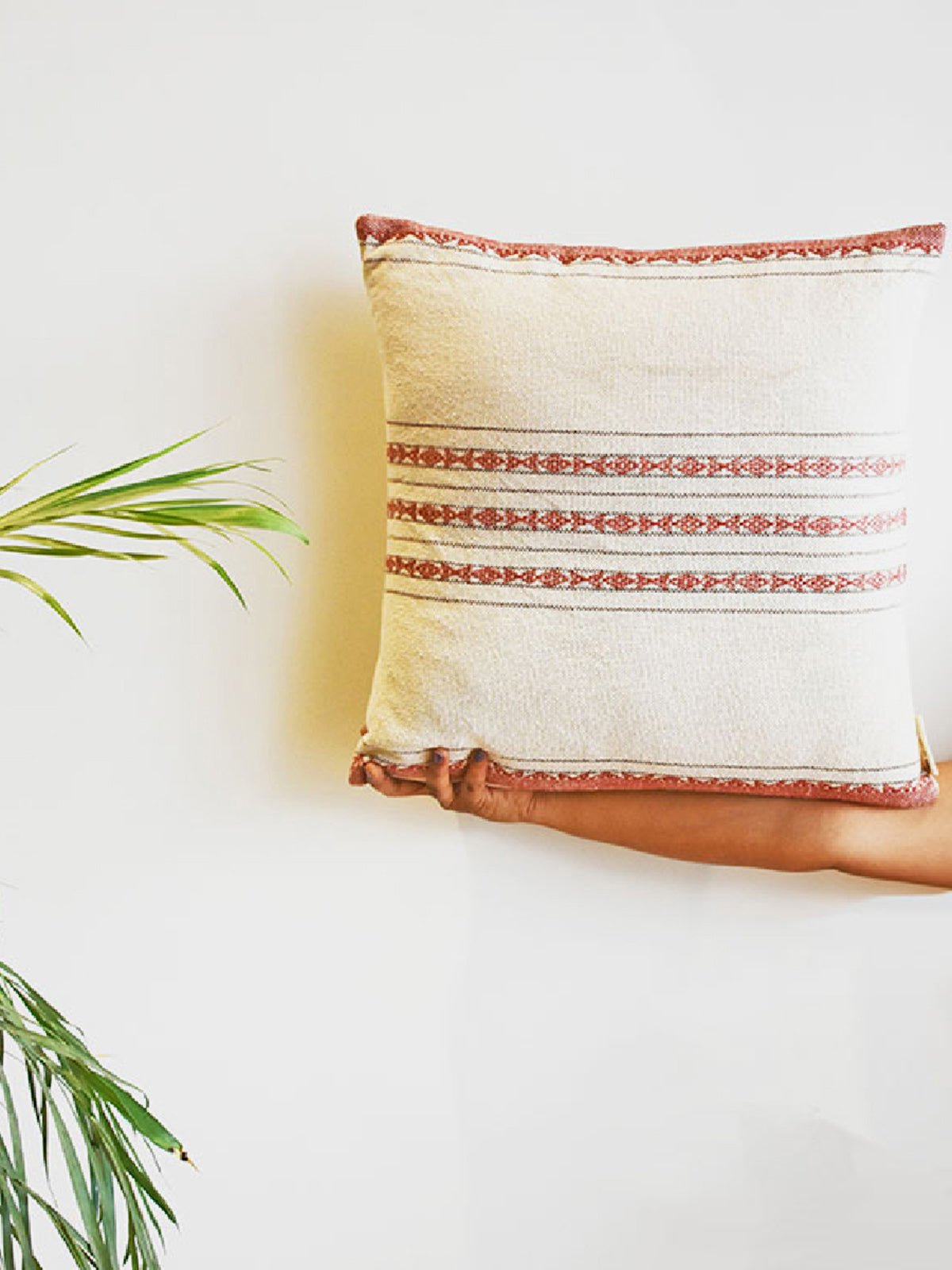 Saanjh Modern & Minimal Cushion Cover Natural And Terra | Flourish Planet