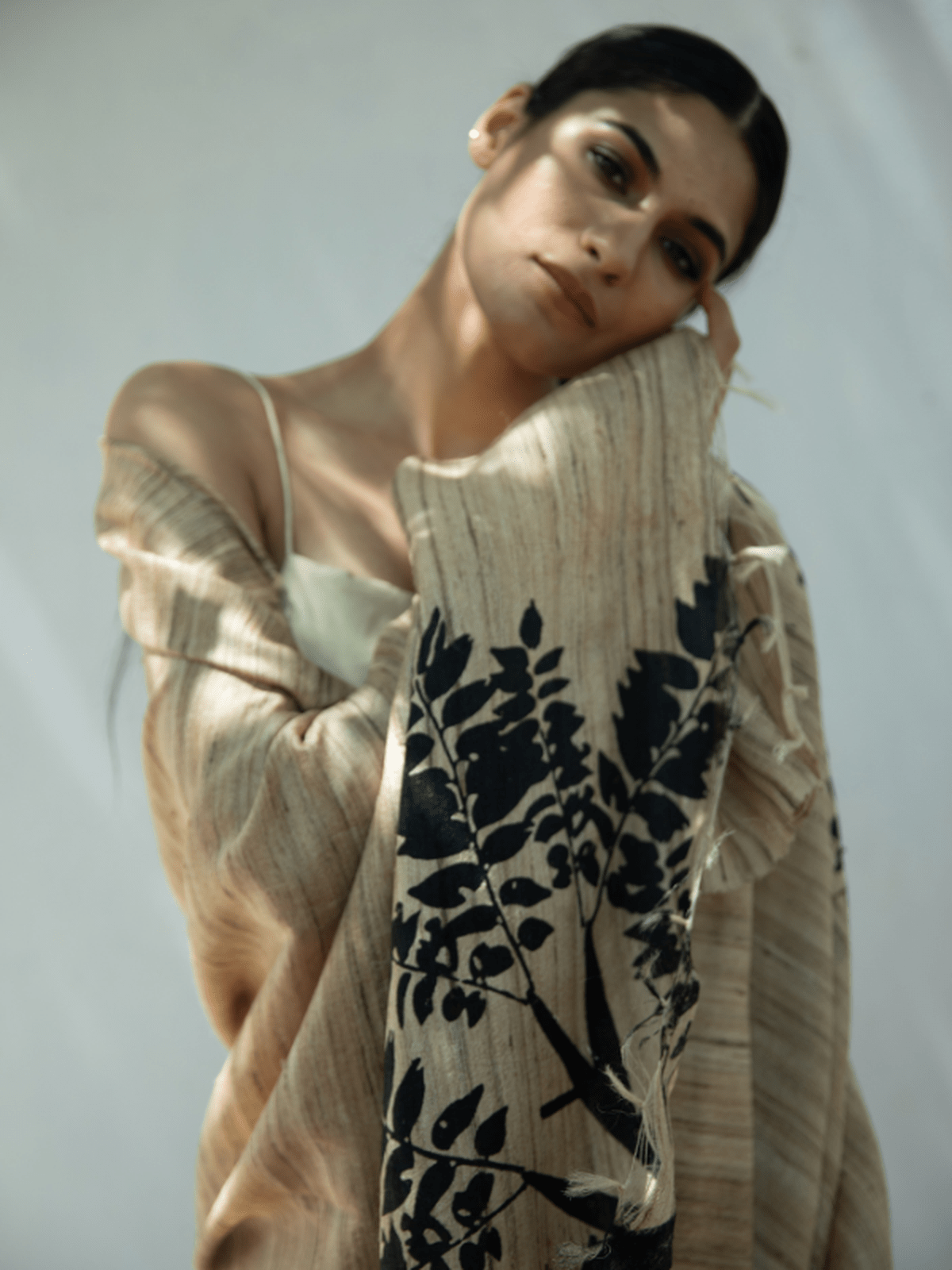 Tussar Silk Scarf Ava | Flourish Planet