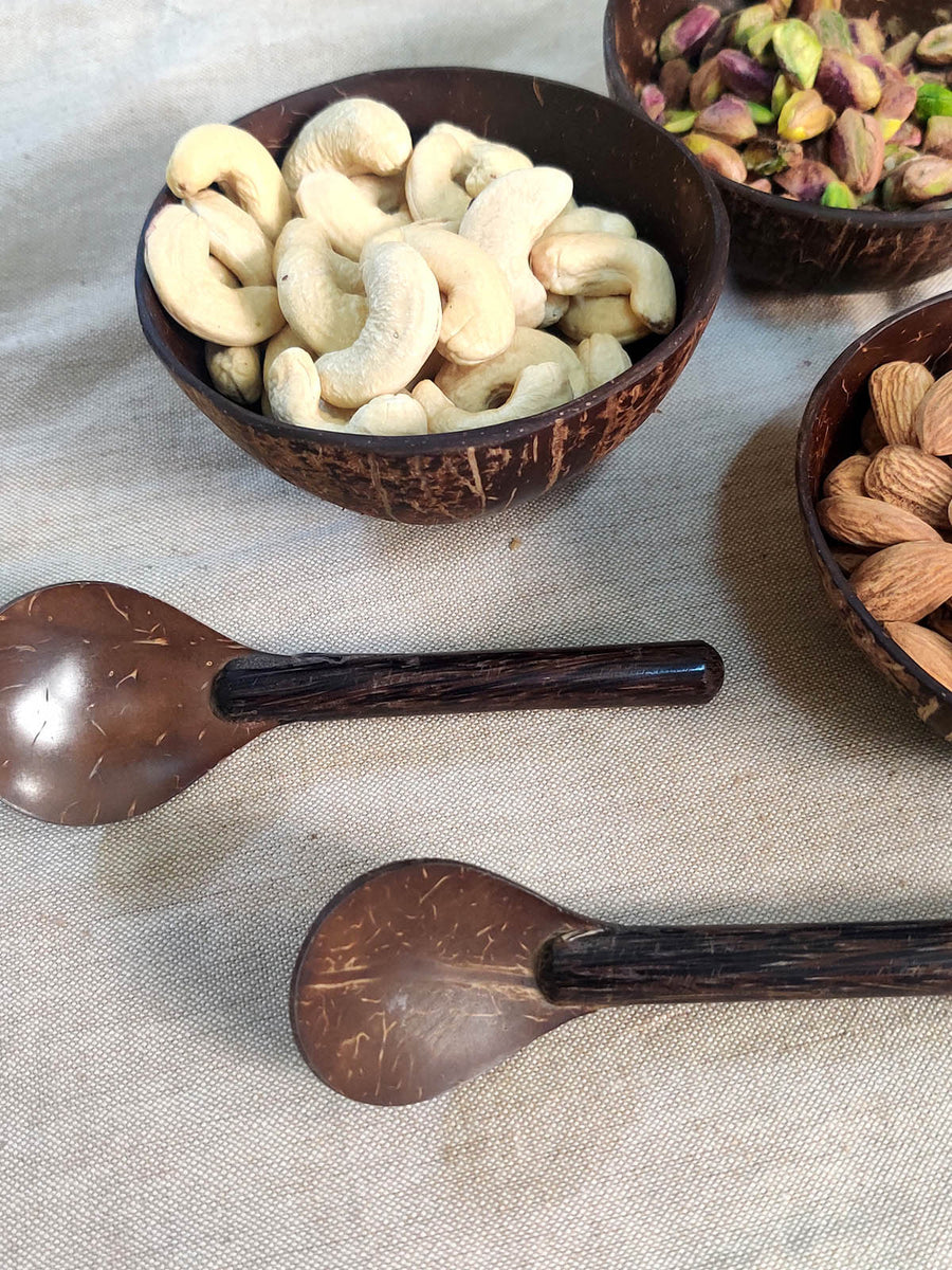 Buy Coconut Shell Spoons- Set of 6 - Flourish