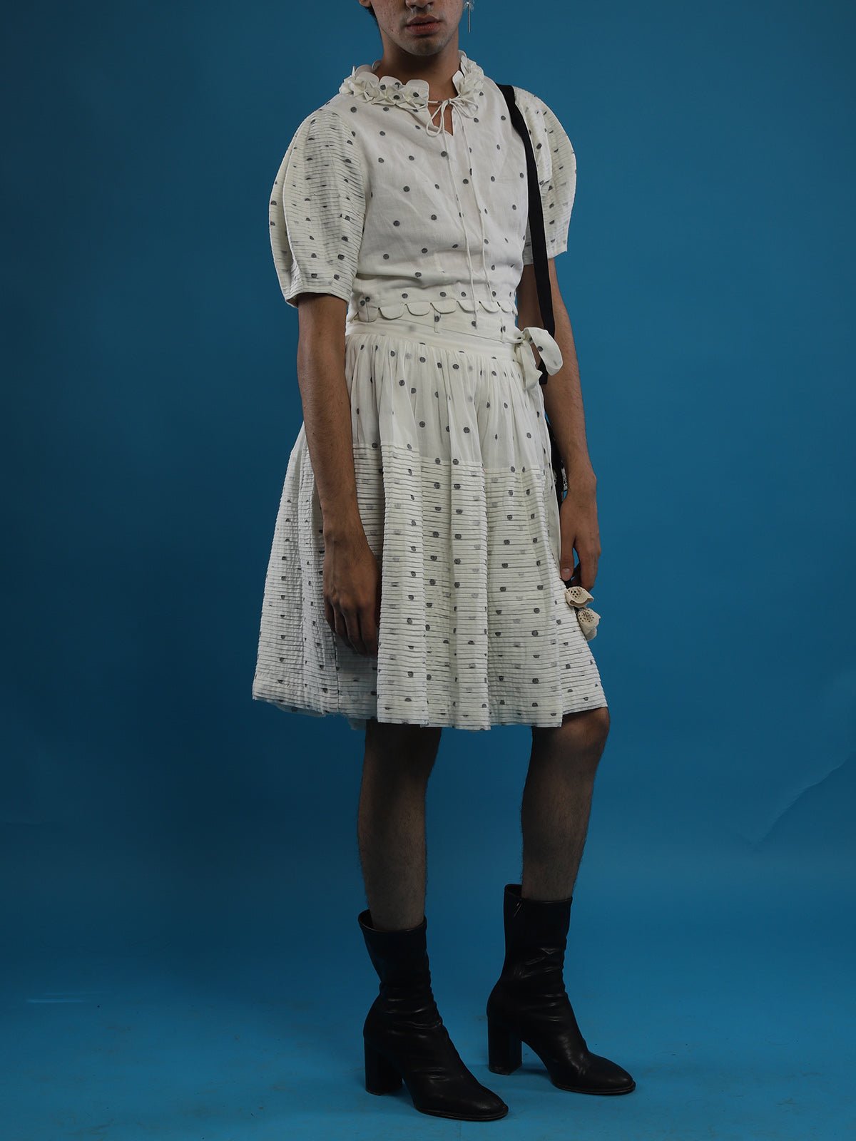 Timeless Co-ord Set - Pleated skirt with a matching waist band- White | Flourish Planet